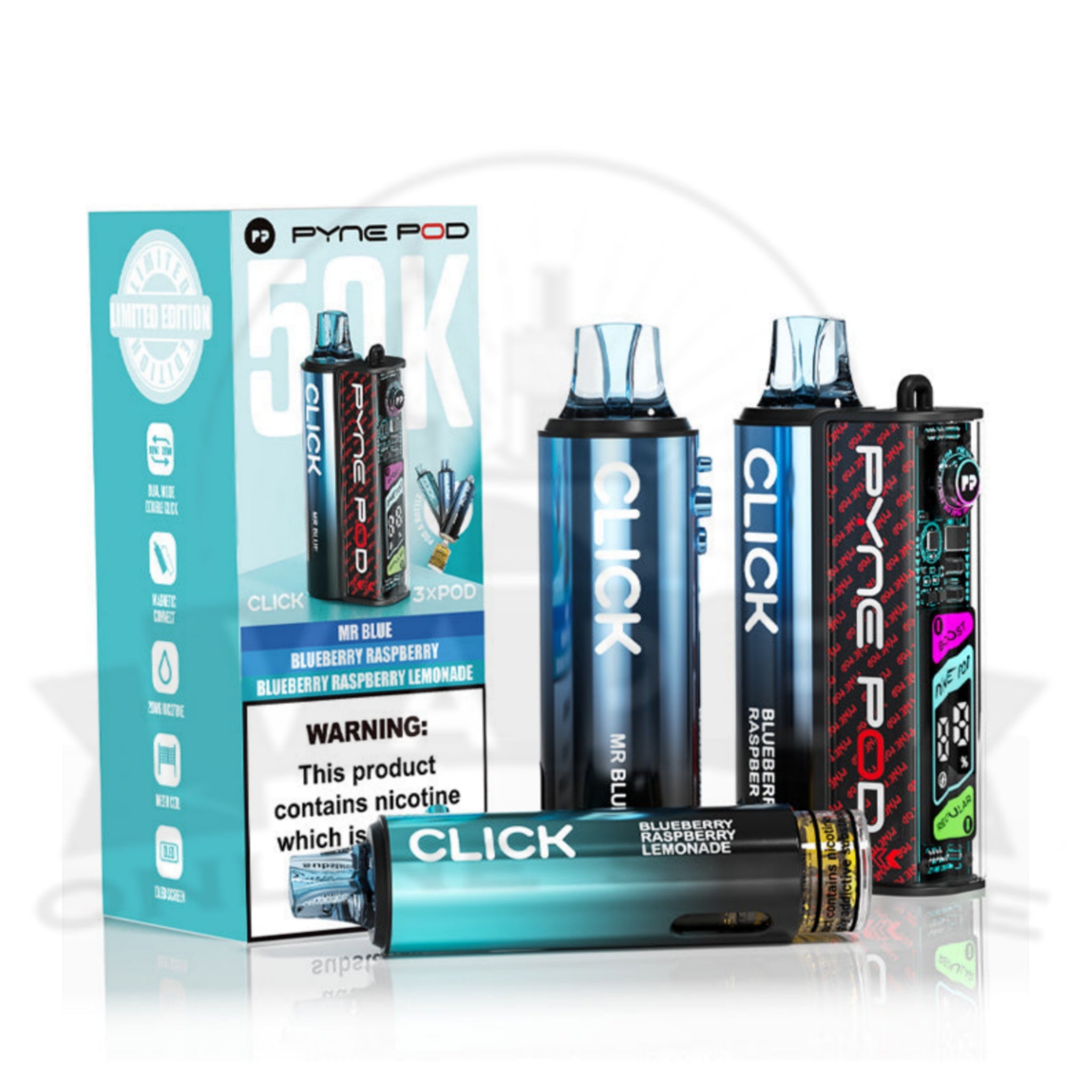 Blue Edition Pyne Pod Click 50k Vape Kit