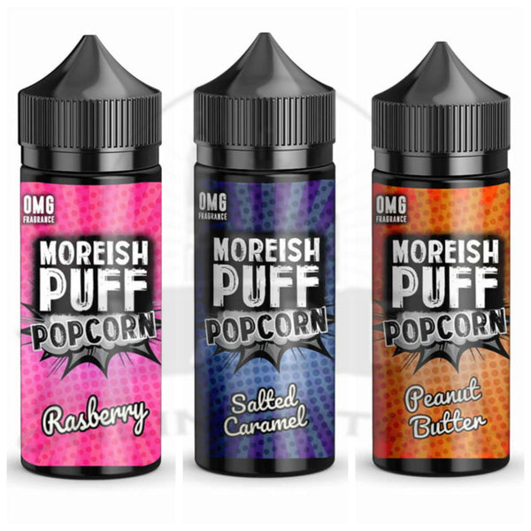 Moreish Puff Popcorn Range Shortfill 100ml E-liquid |Check Price